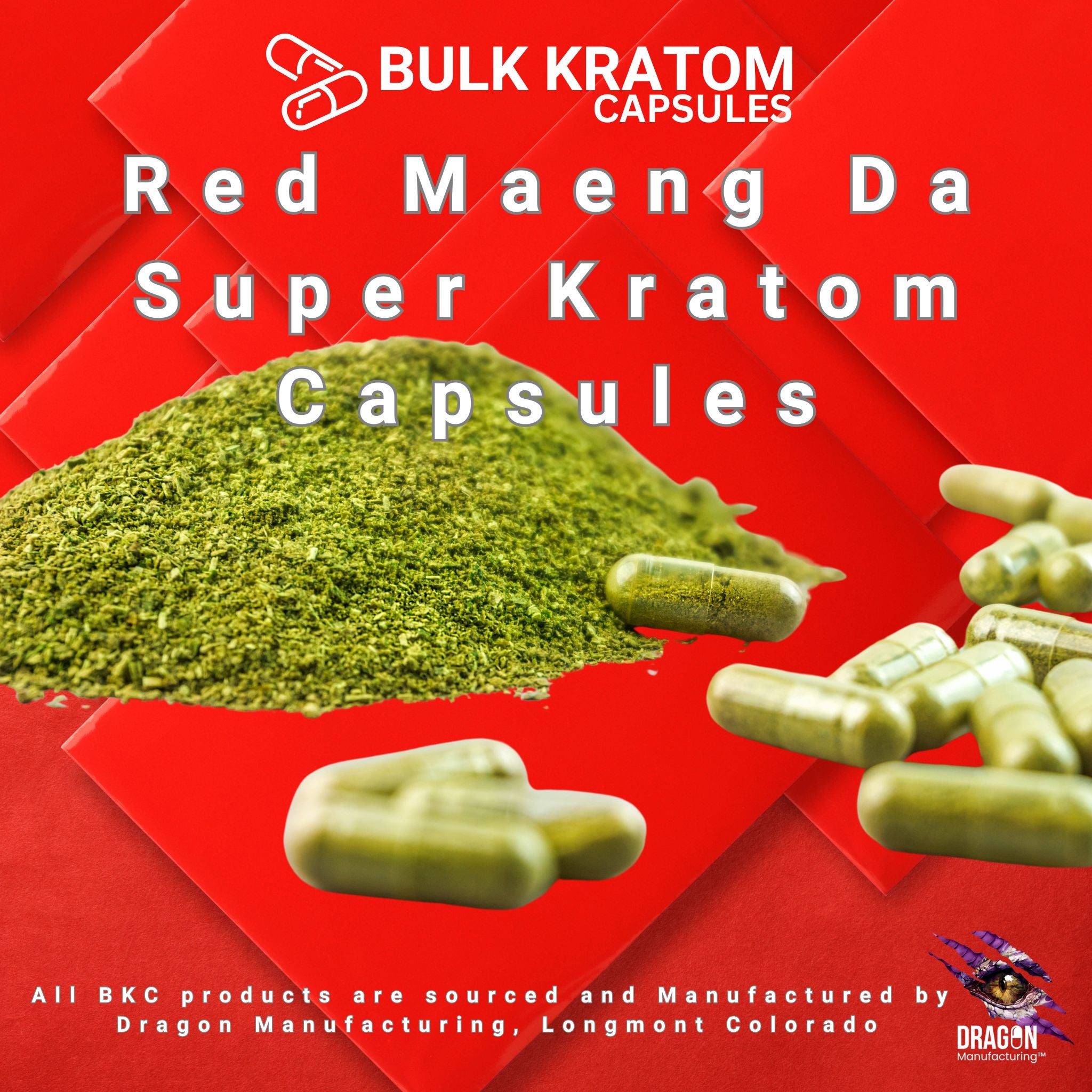 1kg Red Maeng Da Super Kratom Capsules – BKC